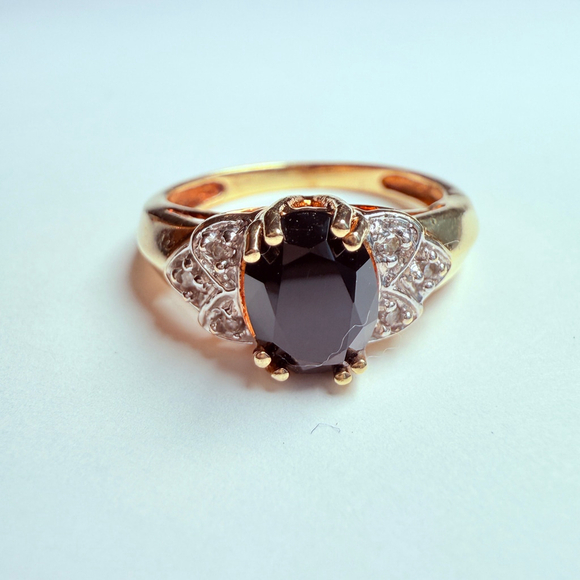 Jewelry | Estate 1k Yellow Gold 80 Ct Onyx Diamond Abraham David ...